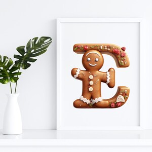 Gingerbread Christmas Alphabet, Letters Png, Alphabet Png, Instant ...