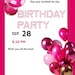 Hot Pink Balloons Clipart, Glitter Balloon Png Digital Overlays With ...