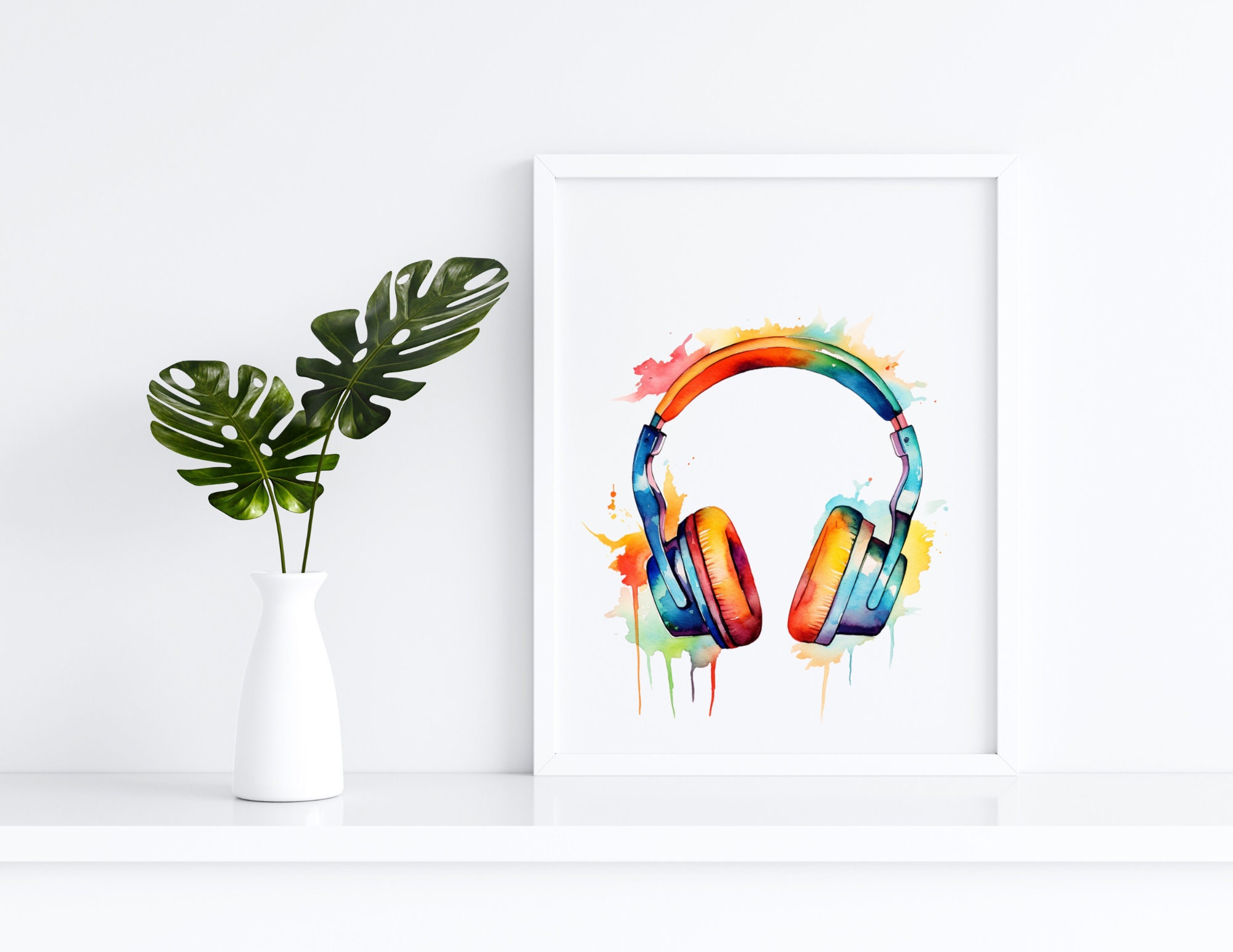 Watercolor Technology Clipart, PNG Digital Files on a Transparent ...
