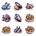 Watercolor Mussels Clipart PNG Digital Files on Transparent - Etsy