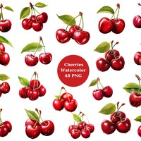 Cherries SVG: Cherry Cut File, Cherry PNG, Cherry Silhouette, Cherry ...