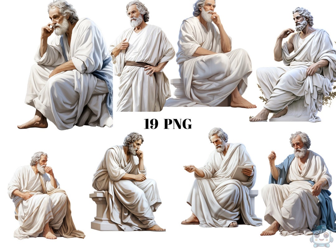 19 Greek Philosophers Watercolor Clipart, Ancient Greece, PNG ...