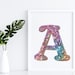Watercolor Colorful Glitter Alphabet Clipart, PNG Individual Images on ...