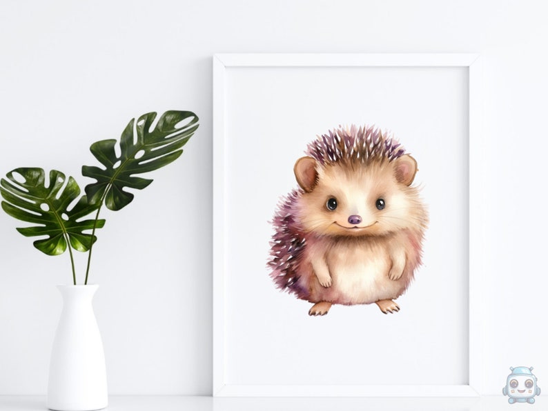 37 Cute Hedgehogs Watercolor Clipart, Animals Clipart, PNG Individual ...