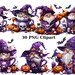 Halloween Zombie Watercolor Clipart, Halloween Clipart, PNG Individual ...