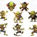 Animated Goblins Halloween Clipart, PNG Files on a Transparent ...