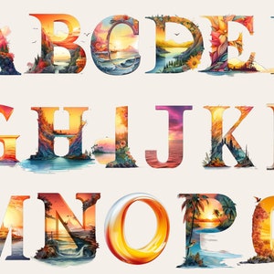 Sunrise Alphabet Clipart , Alphabet, Transparent Background, High ...