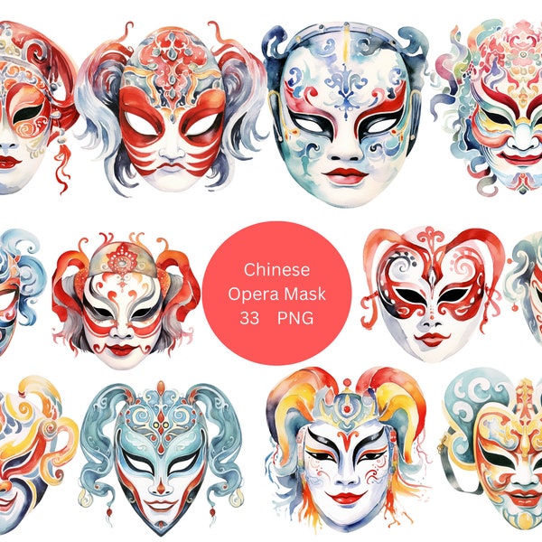Chinese Opera Masks - Etsy