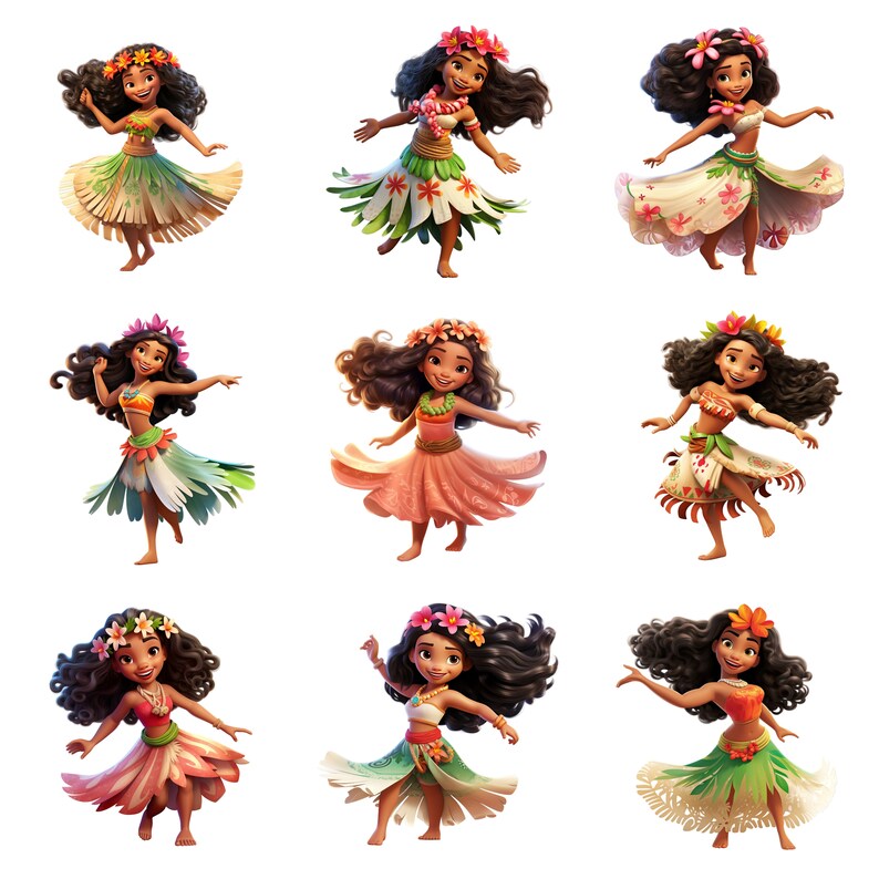 Animated Children of Hawaii Clipart, Hawaii PNG, Digital Files on ...