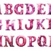 Pink Alphabet PNG Digital Files, Scrapbook, Invitations, Commercial Use ...