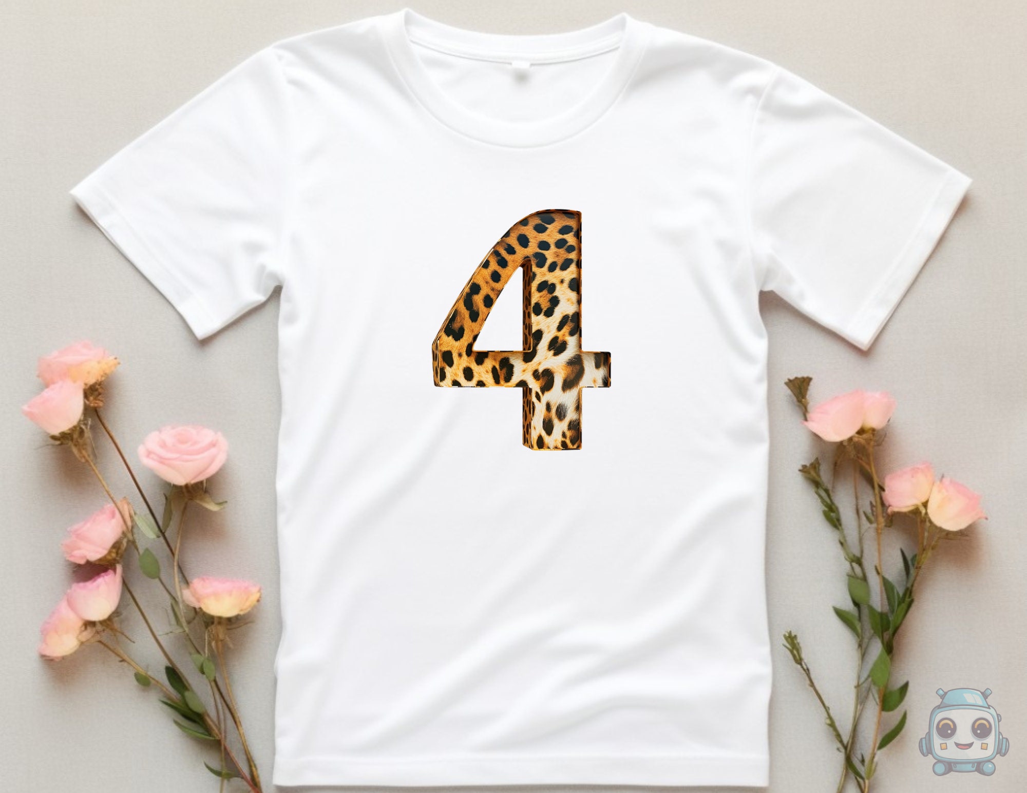 Watercolor Cheetah Numbers Clipart, PNG Individual Images on ...