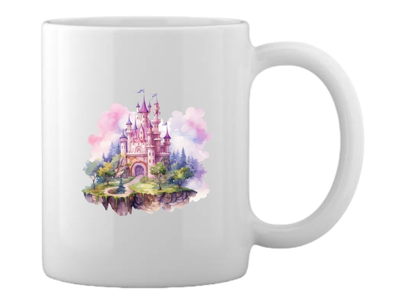 Watercolor Fairy Castles Clipart PNG Digital Files on a - Etsy