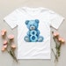Watercolor Blue Teddy Bear Numbers, Teddy Bear Numbers, Instant ...