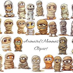 Animated Mummies Clipart, PNG Digital Files on a Transparent Background ...