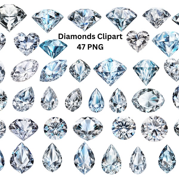 Diamond Clipart - Etsy