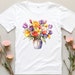 Watercolor 36 Spring Flowers in Vase Clipart, PNG Individual Images on ...