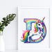 Magical Unicorn Alphabet Clipart Rainbow Letters Cute Unicorns Digital ...