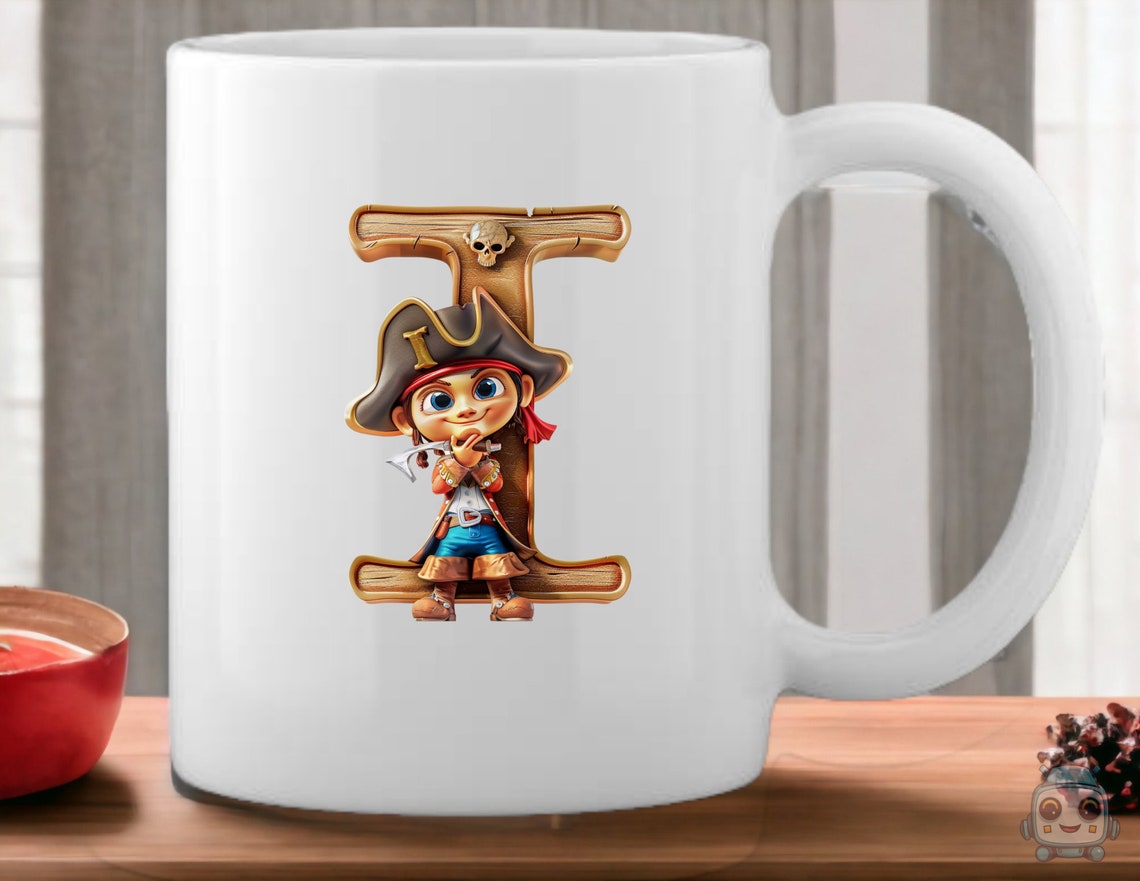 Watercolor Pirate Alphabet Clipart, PNG Digital Files on Transparent ...