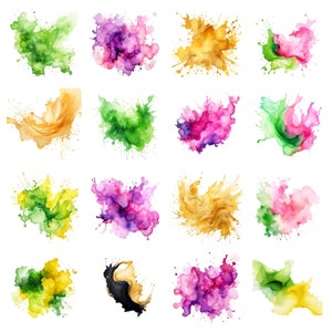 Watercolor Splash, Splash, Colorful Splah, Transparent Background, High ...