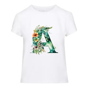 Watercolor Floral Green Alphabet Clipart , Floral Alphabet, Transparent ...