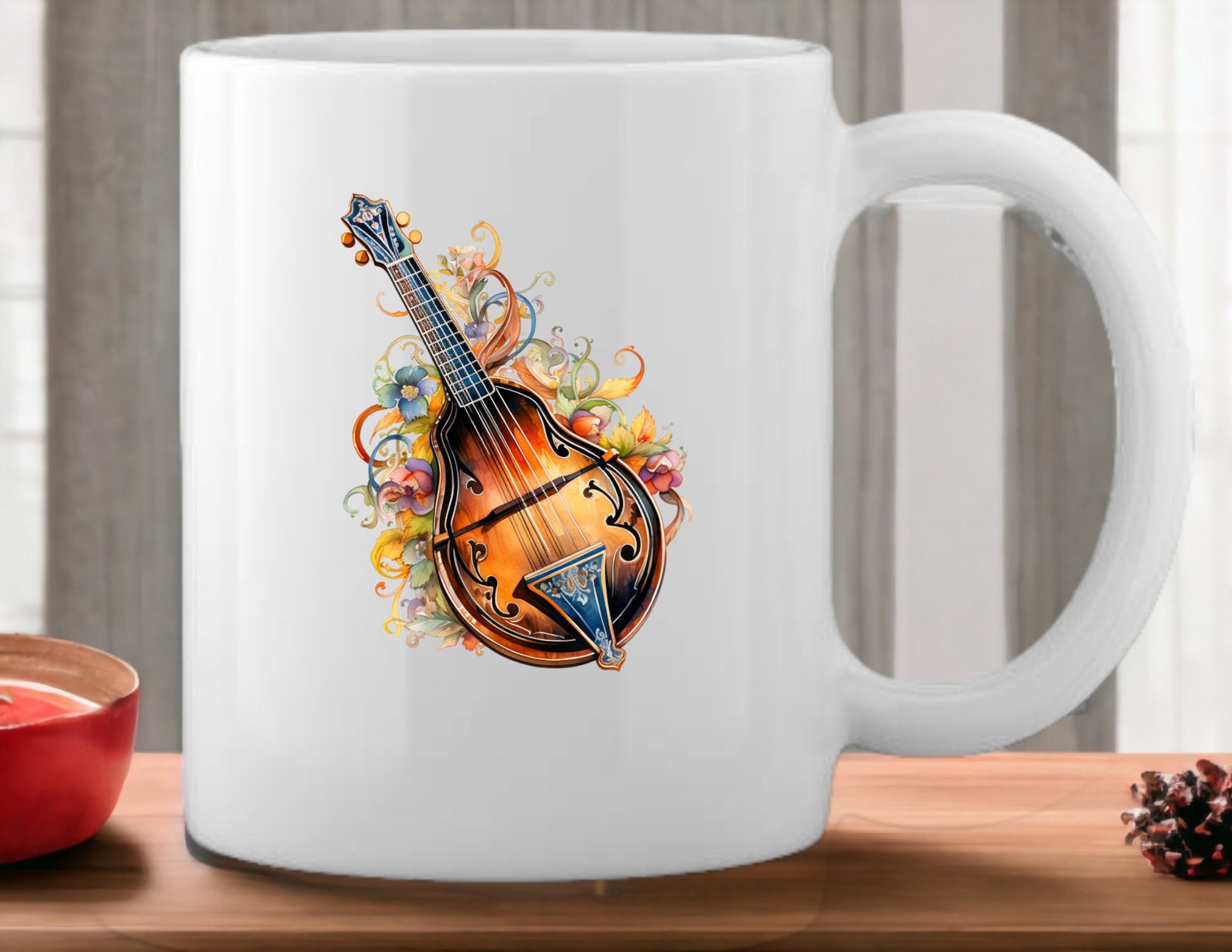 Watercolor Mandolins Clipart, PNG Digital Files on Transparent ...