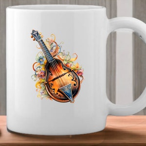 Watercolor Mandolins Clipart, PNG Digital Files on Transparent ...