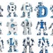 Robot FONT Png, Robot Alphabet Png, Robot Png Cut Files for Cricut ...