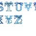 Watercolor Blue Bow Alphabet, Bow Letter Instant Download for ...
