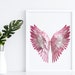 Watercolor Pink Wings Clipart, Transparent Background, High Quality ...