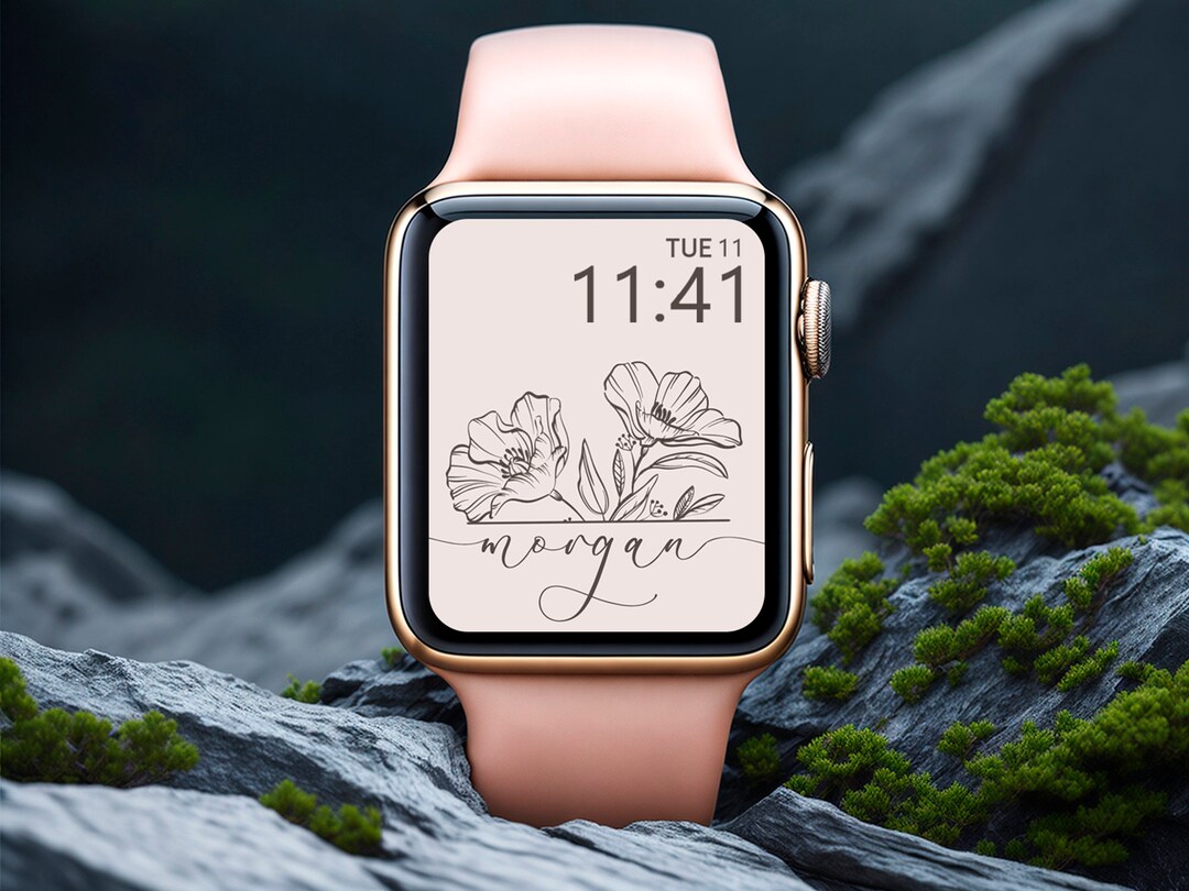 Flower Apple Watch Wallpaper,personalized Apple Watch Wallpaper,floral ...