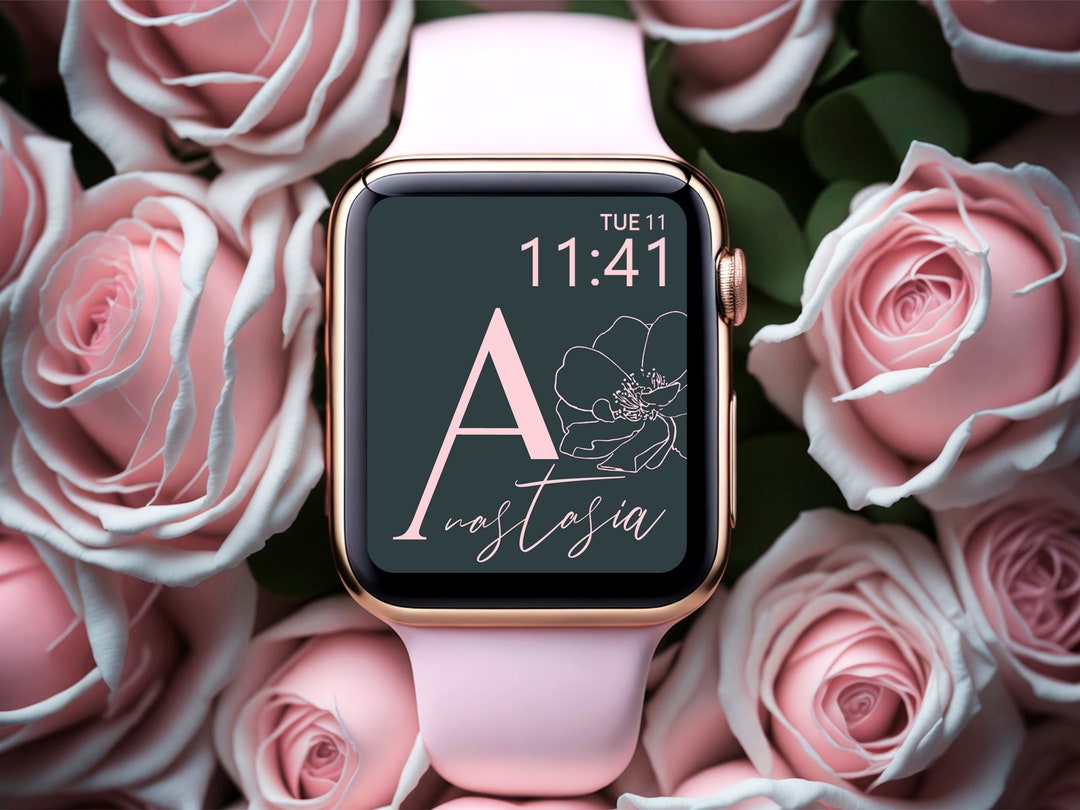 Personalized Apple Watch Wallpaper,apple Watch Wallpaper, Flower Apple ...