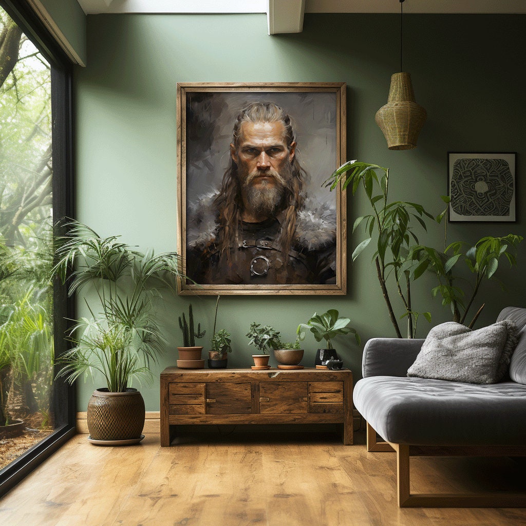 King Ragnar Ragnar Lothbrook Viking Art Viking Warrior Present for Dad ...