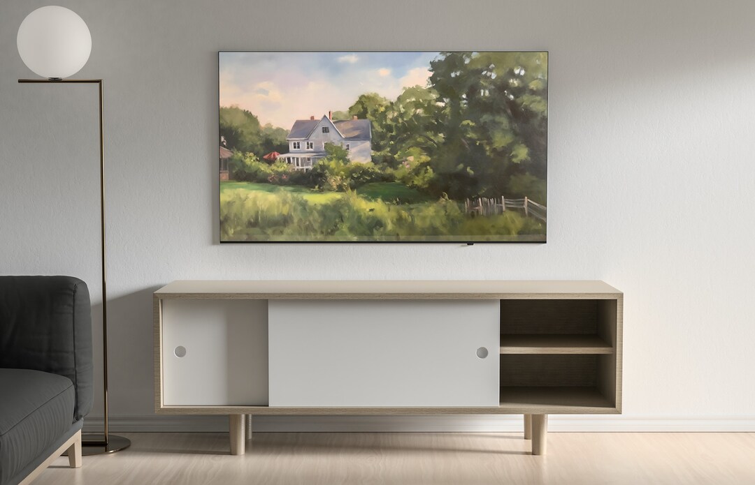 New England Home Oil Painting Digital Downloadable Art Printable ...