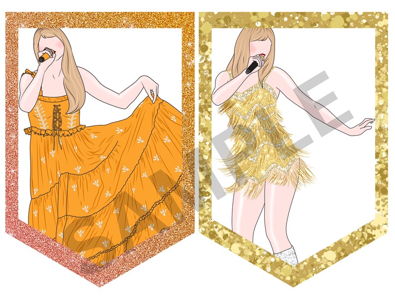 Taylor Swift Inspired Eras Tour Party Banner, Party Bunting, Instant ...