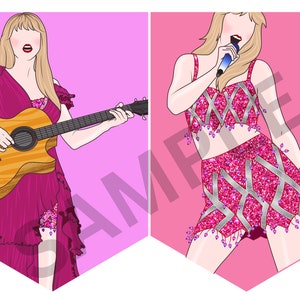 Taylor Swift Inspired Eras Tour Party Banner, Party Bunting, Instant ...