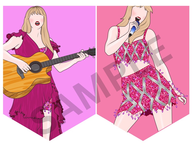Taylor Swift Inspired Eras Tour Party Banner, Party Bunting, Instant ...