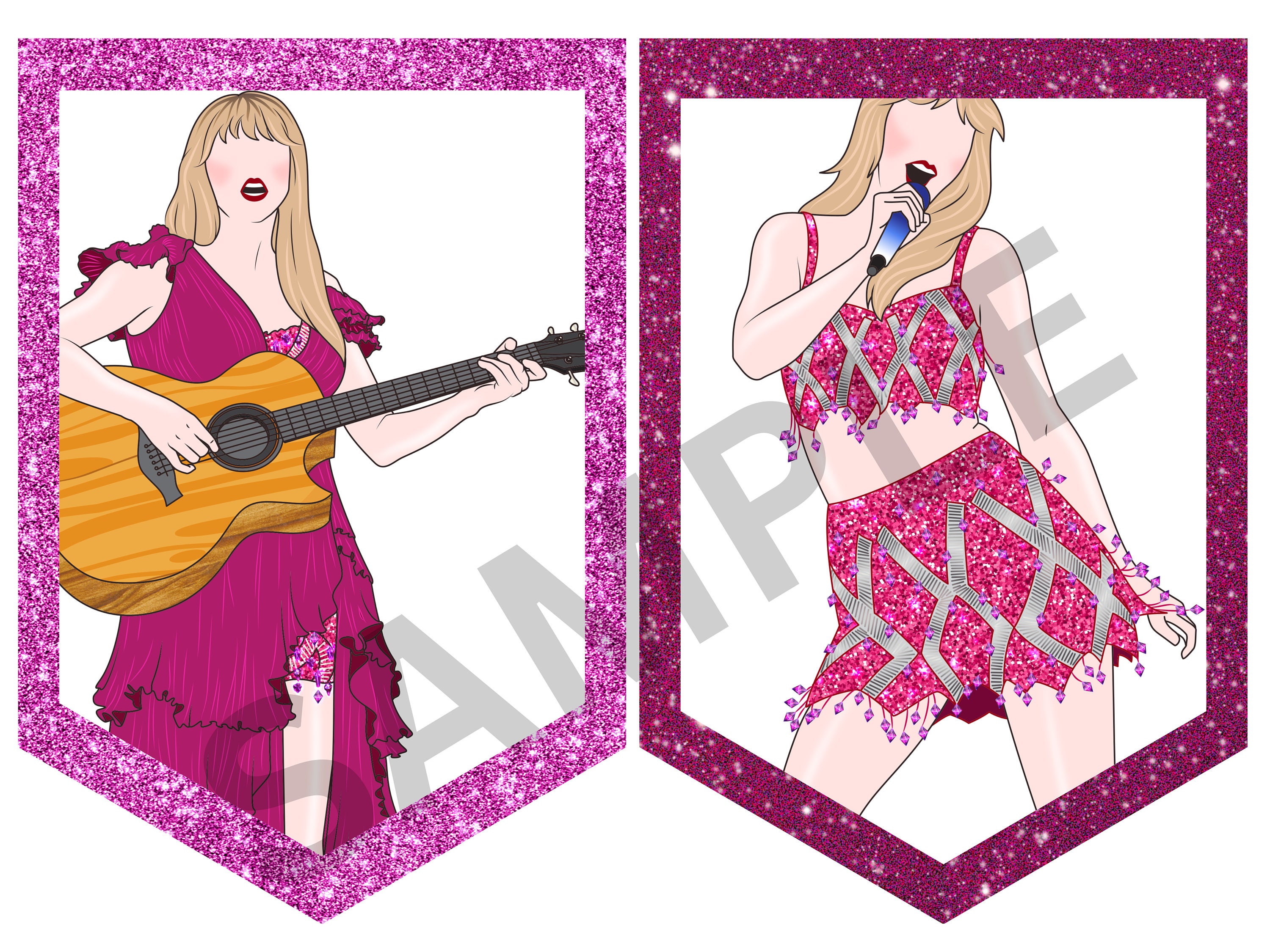 Taylor Swift Inspired Eras Tour Party Banner, Party Bunting, Instant ...