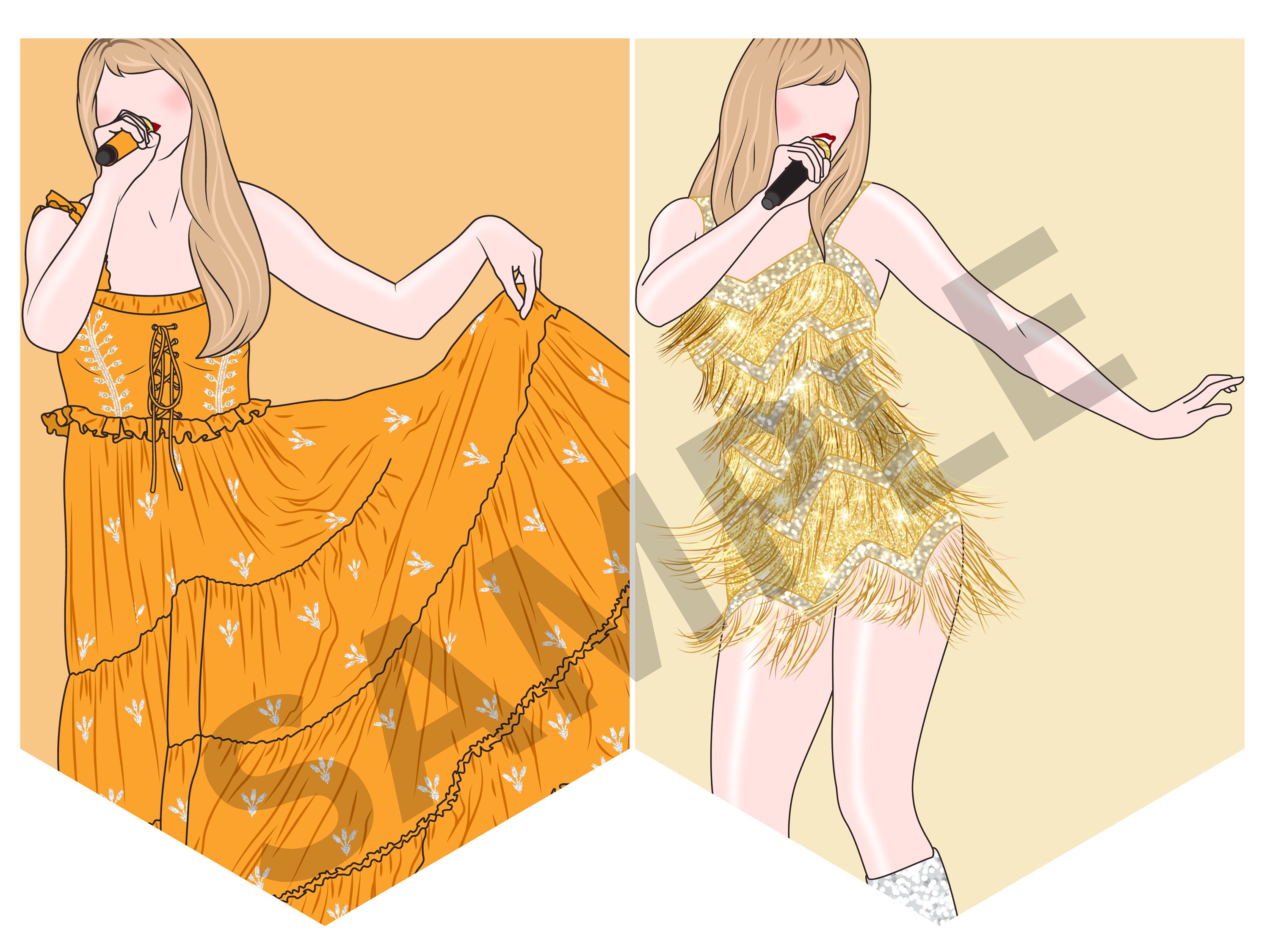 Taylor Swift Inspired Eras Tour Party Banner, Party Bunting, Instant ...