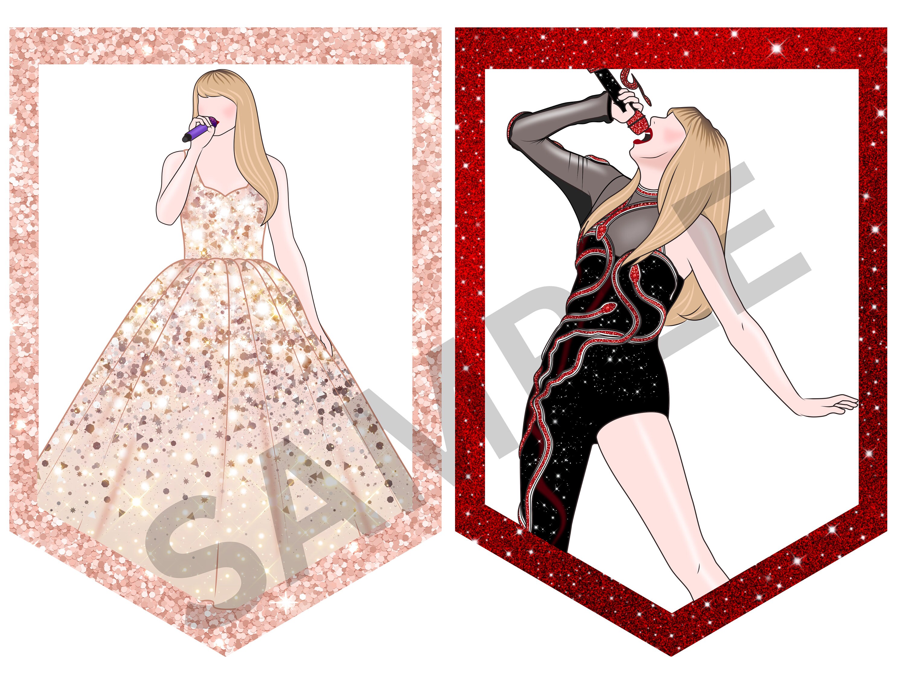 Taylor Swift Inspired Eras Tour Party Banner, Party Bunting, Instant ...