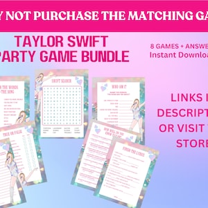 Taylor Swift Game & Name Poster, Instant Download Printable, A3 and A4 ...