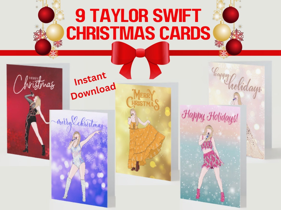 Taylor Swift Inspired Christmas Cards Instant Download - Etsy