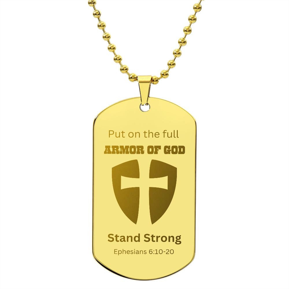 Armor of God Christian Dog Tag Necklace - Etsy