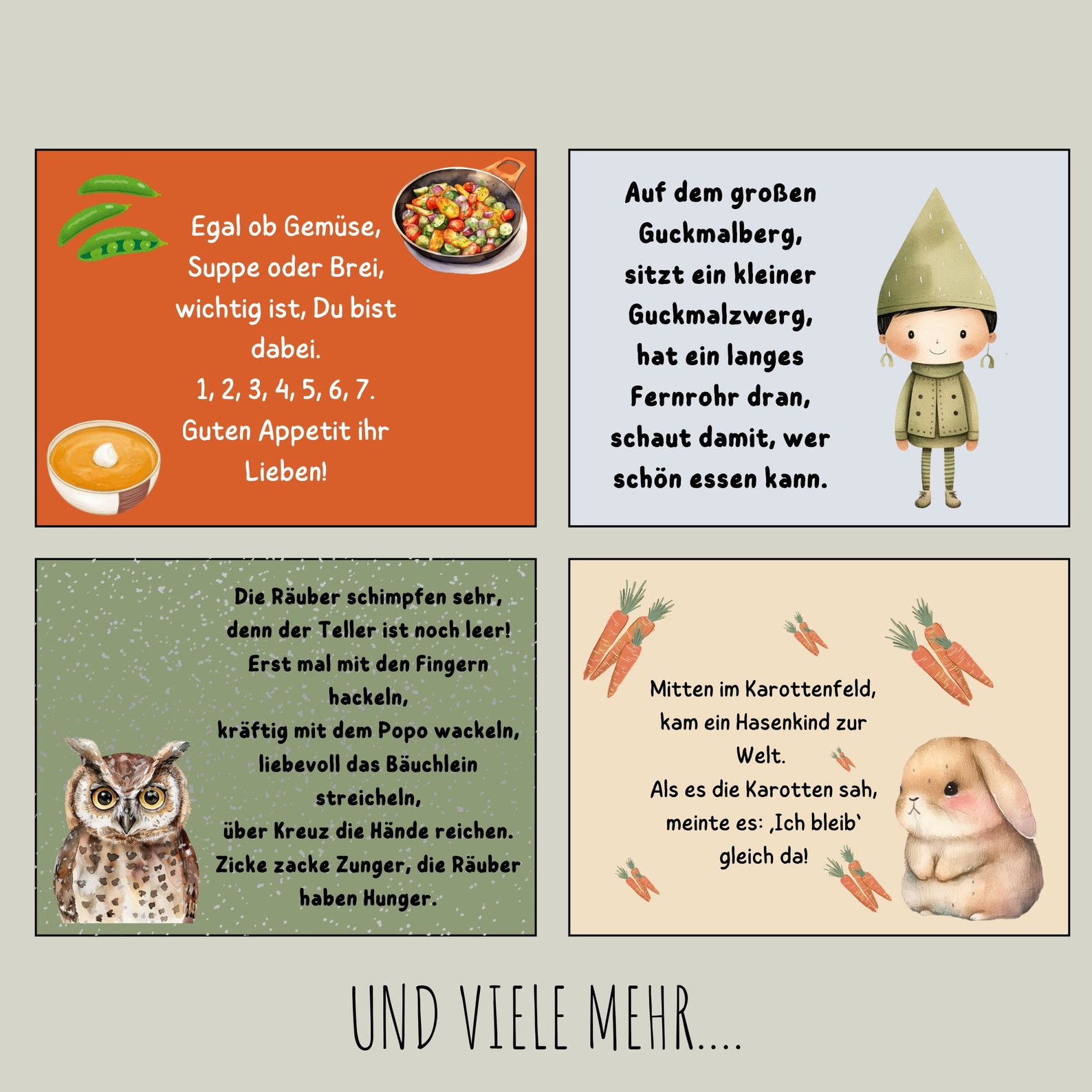 Tischsprüche Kita 30 Tischsprüche Krippe Kindergarten zum Ausdrucken ...