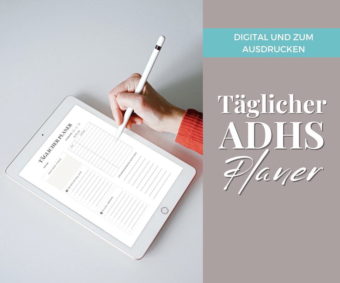 ADHD Planner for Adults, ADHD Structure Plan, Printable Daily Planner ...