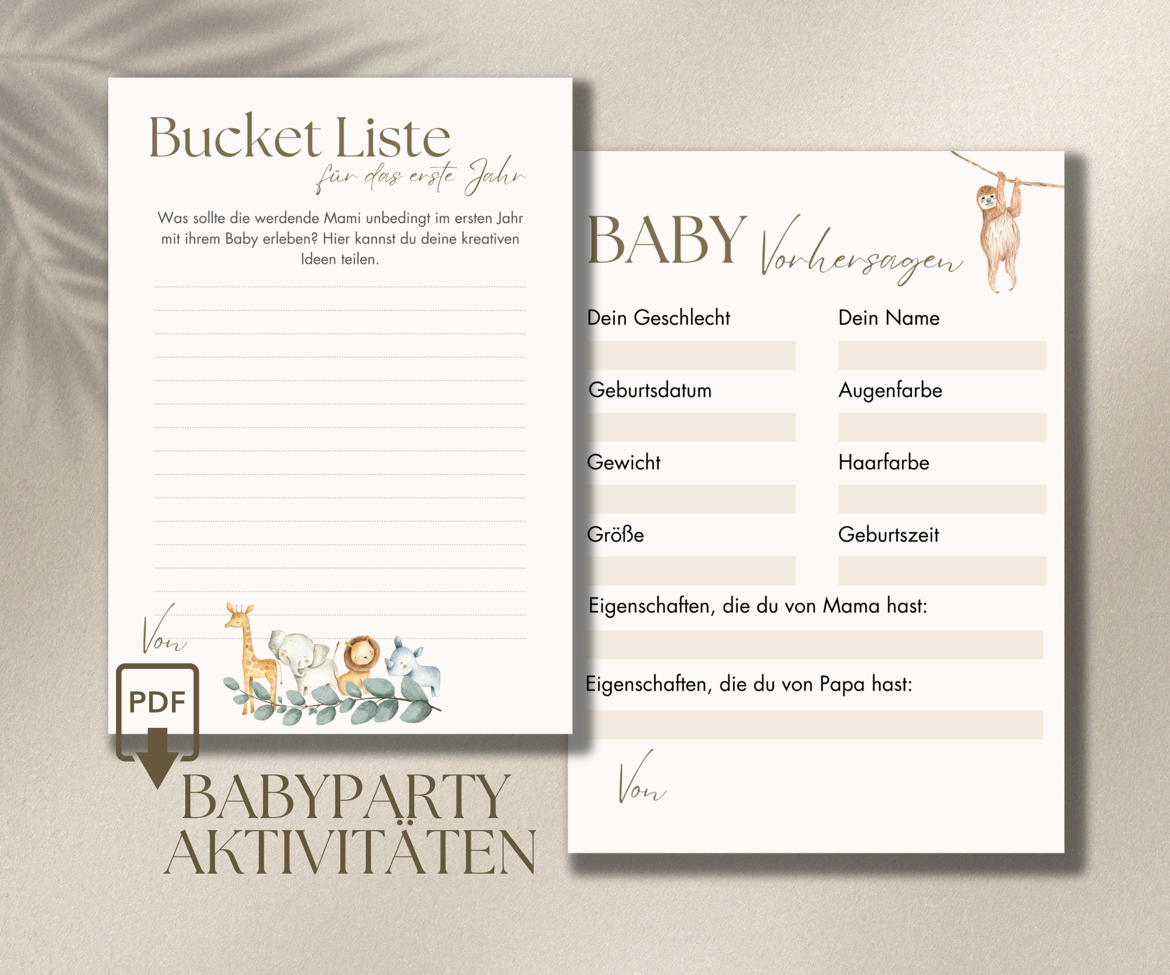 Baby Shower Game, Baby Shower Questionnaire. Baby Guessing Game, Games ...