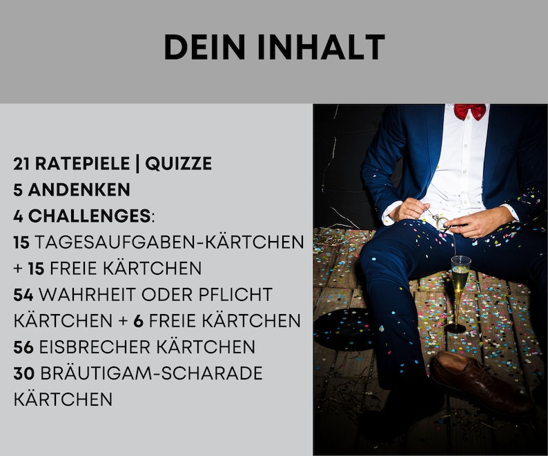 Junggesellenabschied Spiele, 30 JGA Spiele Set, Junggesellenabschied ...