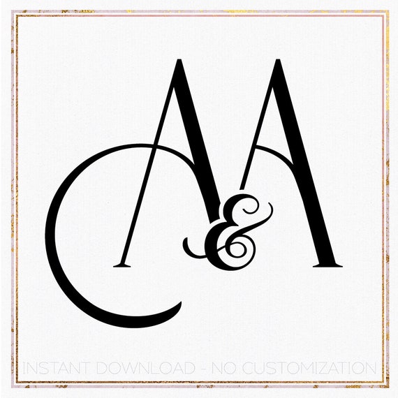 Aa Logo Design For Wedding