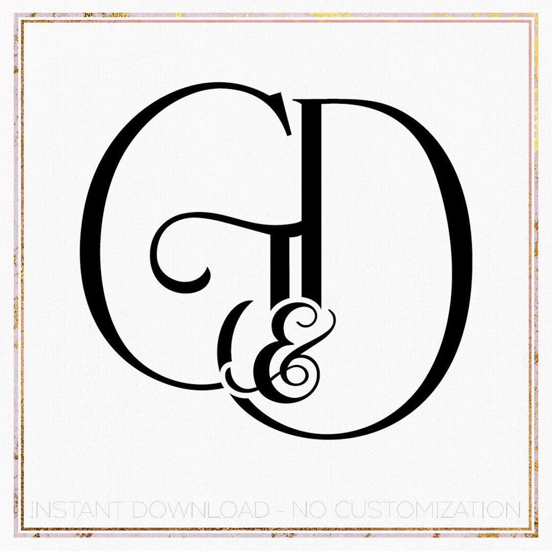 Modern Wedding Monogram, Premade Logo Design, Wedding Couple Logo ...