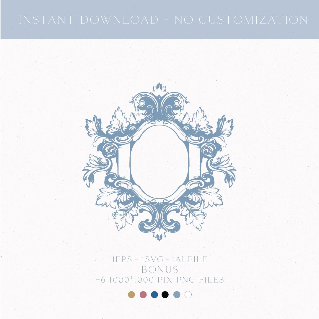 Wedding Monogram Digital Download, Vintage Wedding Crest, Monogram Svg ...