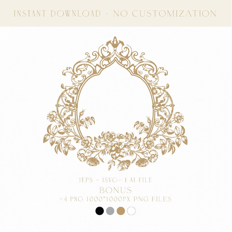 Wedding Crest, Editable Monogram, Monogram Svg Png, Vintage Wedding ...